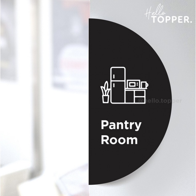 Jual Sign Board Akrilik Half Round Papan Tanda Acrylic Signage Pantry ...