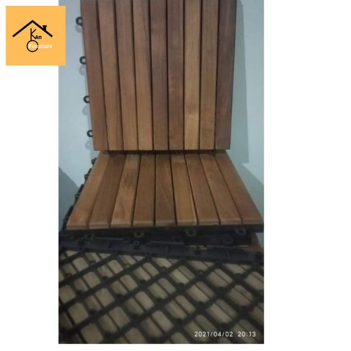 Jual DECKING KAYU Ubin lantai kayu / Garden tile /Ubin Kayu / Lantai ...