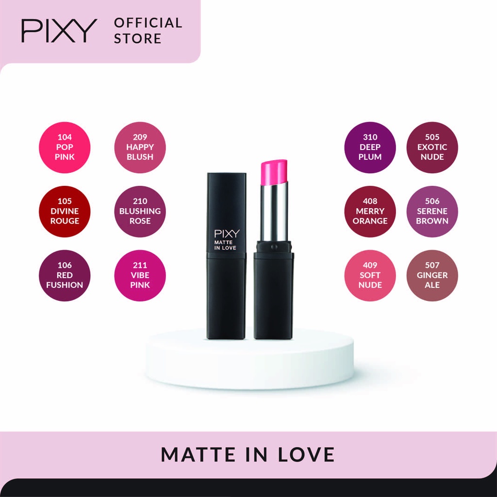 Jual PIXY MATTE IN LOVE LIPSTICK - 4,4GR | Shopee Indonesia
