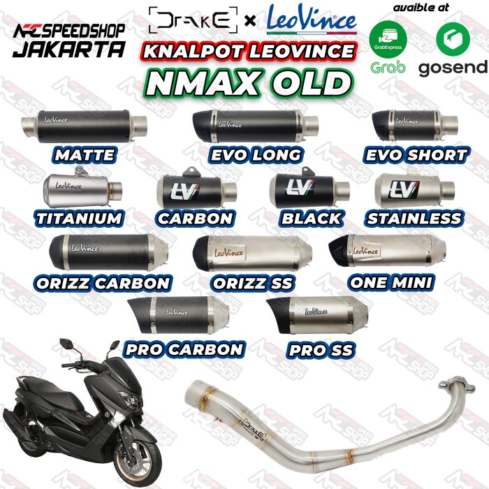 Jual Header R9 Drake Yamaha Nmax 155 Old + Silencer Leovince Series # ...