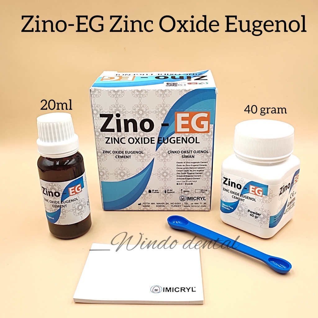 Jual ZINC OXIDE EUGENOL ZOE CEMENT / ZINO EG IMICRYL / EUGENOL CEMENT ...