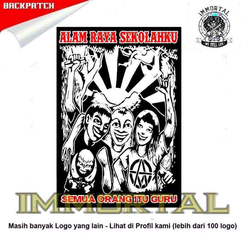Jual Backpatch emblem jumbo punggung marjinal alam raya sekolahku ...