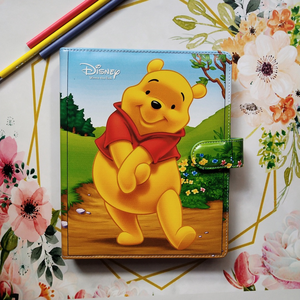 Jual Binder Motif The Pooh Ukuran A5 20ring Dan B5 26ring Bahan Kulit ...