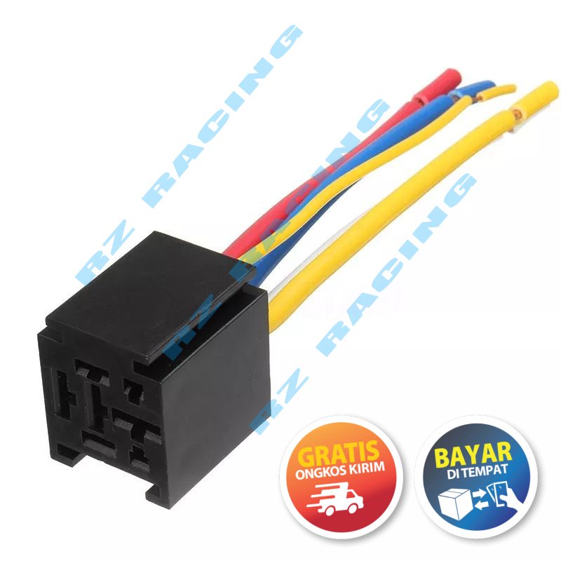 Jual Soket Relay Kaki 4 Dan Kaki 5 Lengkap Skun Dan Kabel - Soket Relay ...