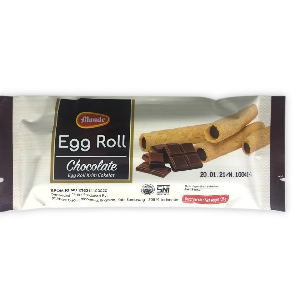 Jual IdFf4F9 Monde Egg Roll Chocolate 10 x 35gr | Shopee Indonesia