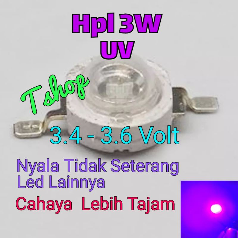 Jual Led Hpl 3W UV (Ultra Violet) | Shopee Indonesia
