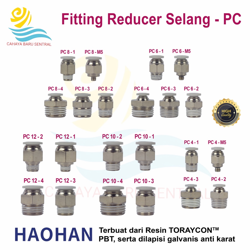 Jual Fitting Pneumatic Selang PC | Shopee Indonesia