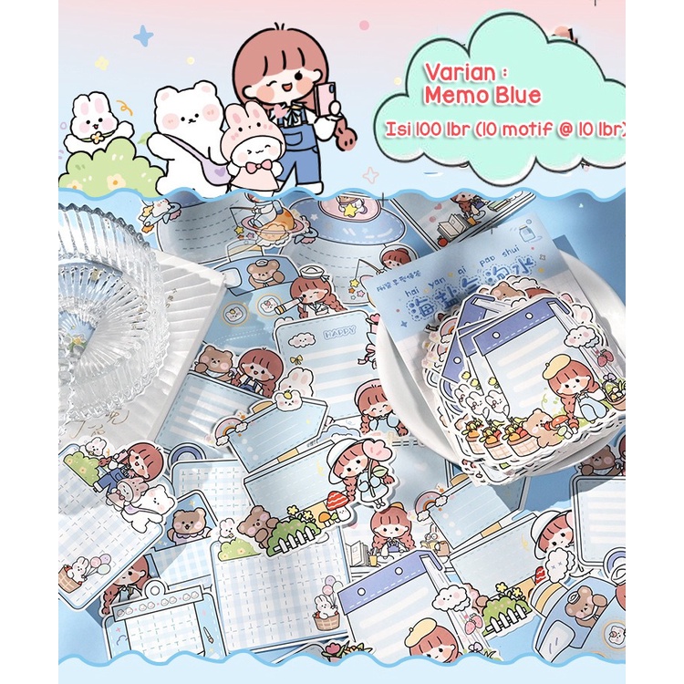 Jual Kertas Memo Lucu Untuk Dekorasi Buku Journal Journaling Scrapbook Scraping Book Motif Momo