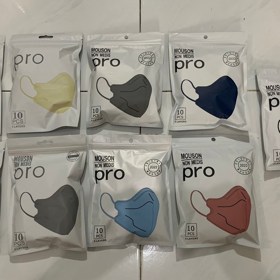 Jual MASKER KN95 PRO MOUSON WARNA WARNI 5 PLY ISI 10 PCS | Shopee Indonesia