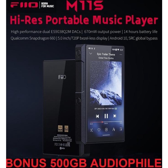 Jual Fiio M11S digital audio player -bonus 500gb audiophile | Shopee Indonesia