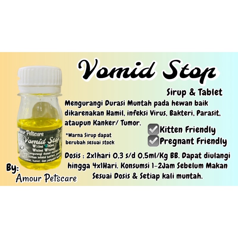 Jual Vomid Stop Syrup ANTI MUNTAH untuk anjing dan kucing gejala ...