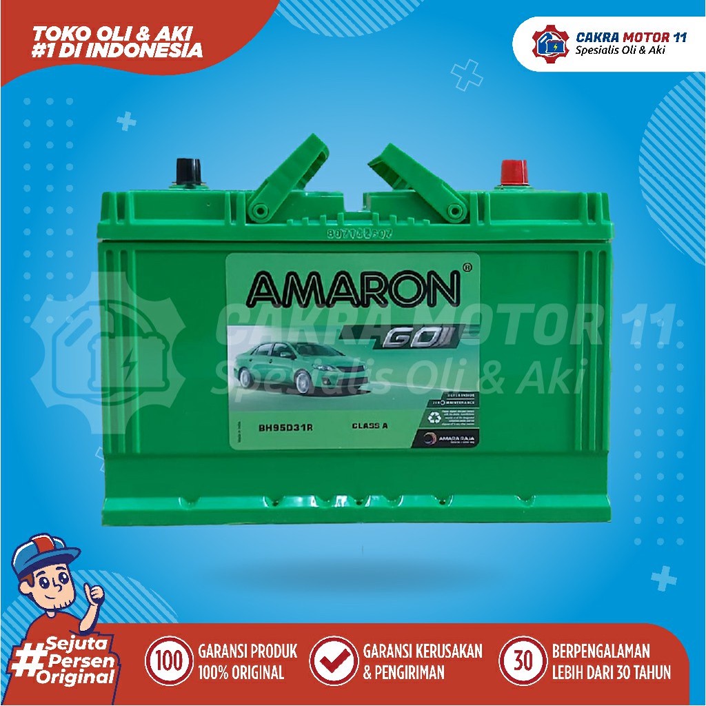 Jual Aki Ford Ranger Amaron Go 95d31r 75ah | Shopee Indonesia