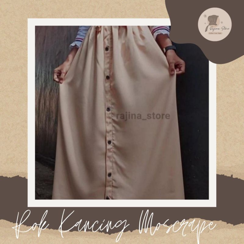 Jual [COD] ROK KANCING DEPAN ATAU ROK KANCING MOSCREPE ATAU ROK PANJANG ...