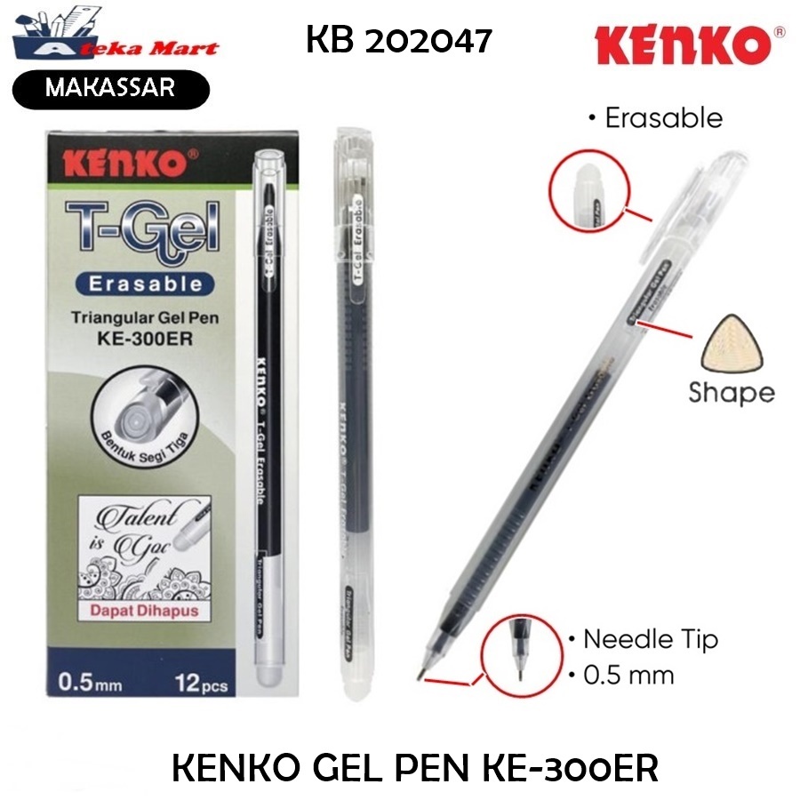 Jual [BOX/12PCS] KENKO GEL PEN HAPUS KE-303ER | Shopee Indonesia
