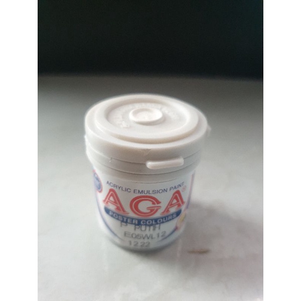 Jual Cat dekorasi / poster AGA 30 cc warna putih | Shopee Indonesia