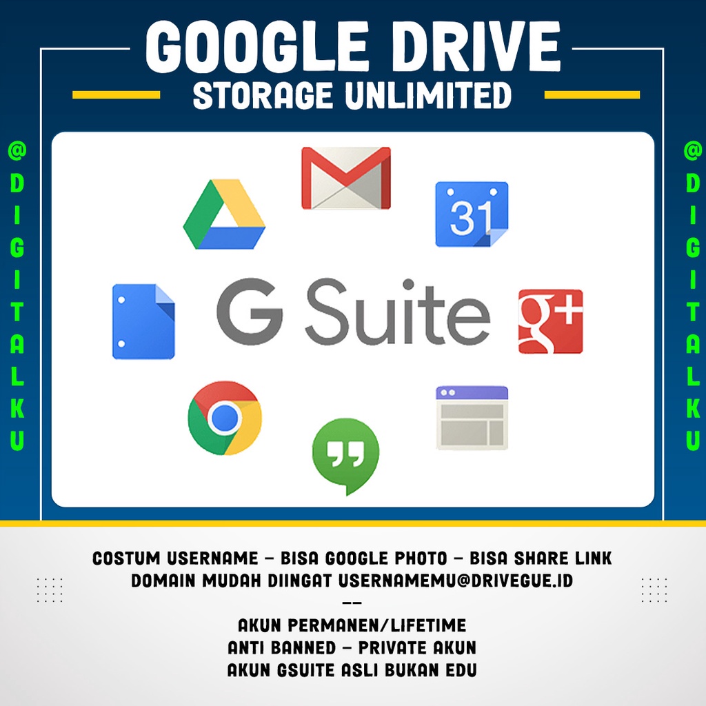 Jual Gdrive Google Drive Unlimited Storage Lifetime / Bisa Digunakan ...