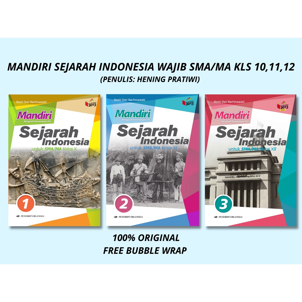Jual [Erlangga Official] Mandiri Sejarah Indonesia Sma/Ma (Wajib) Kelas 10 11 12 | Shopee Indonesia