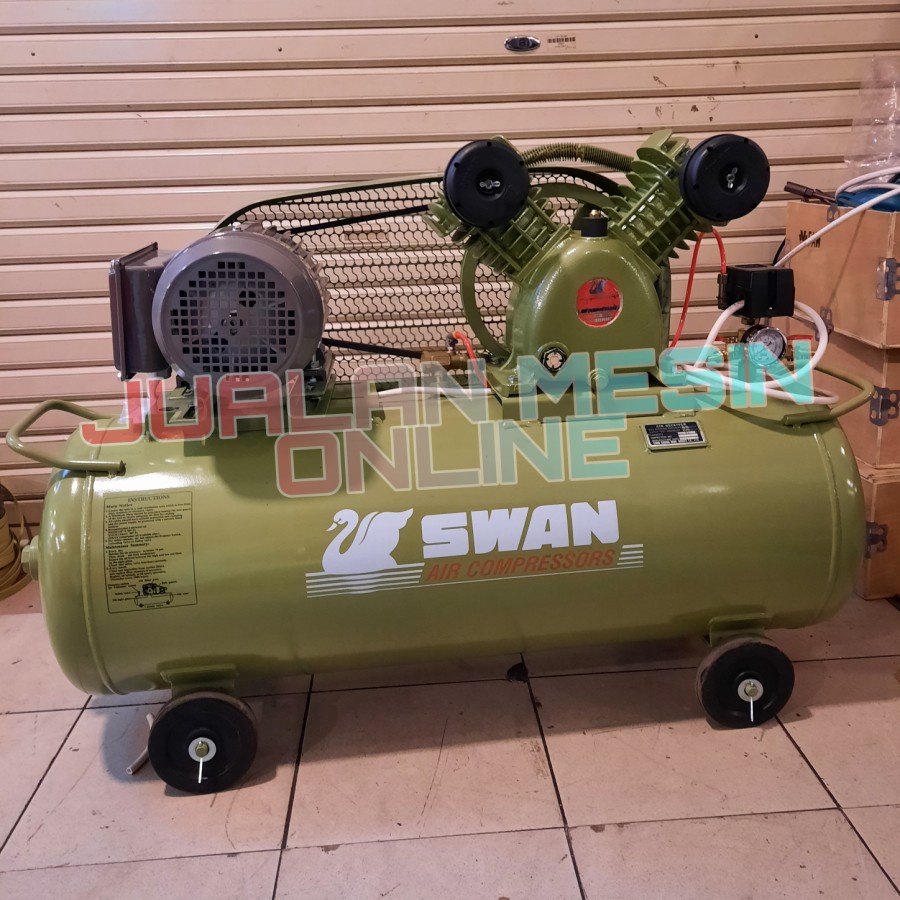 Jual Kompresor swan 2 hp (pk) SVU 202 + Dinamo Electromotor 100% full ...