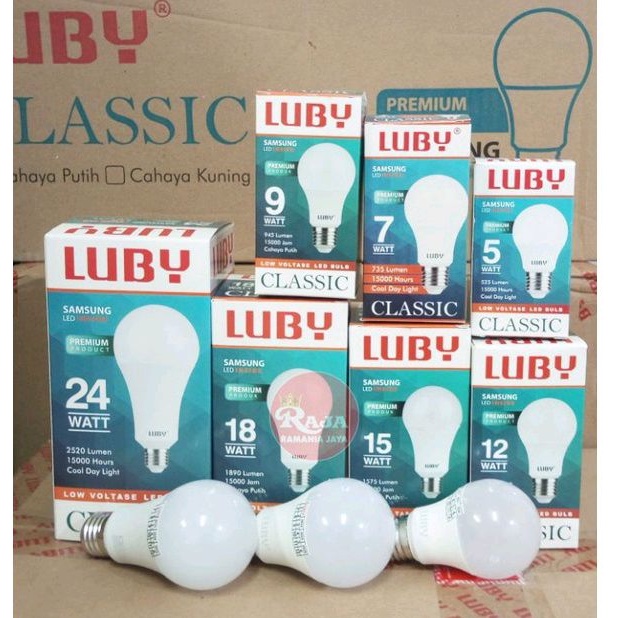 Jual Lampu LED Cahaya Putih Luby Classic New Samsung LED Inside ...