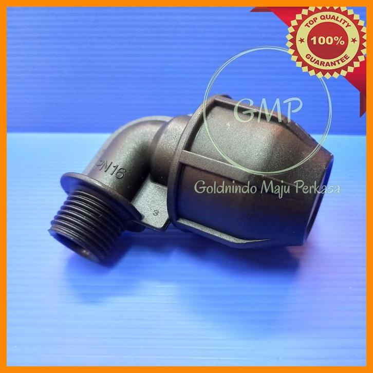 Jual (GIM) Male Thread Elbow Pipa HDPE 50mm x 1.1/2 inch | Shopee Indonesia