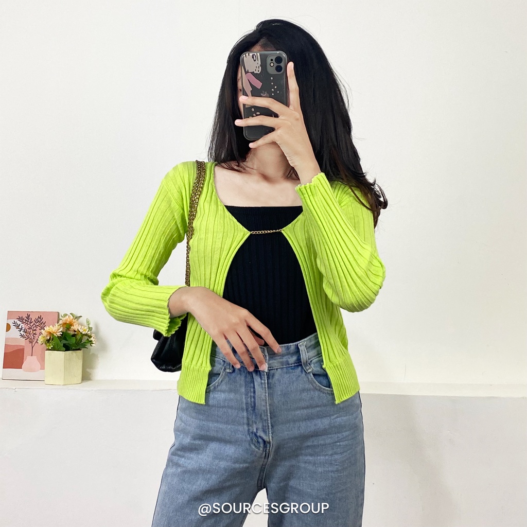 Jual DIANA CARDIGAN KNIT / OUTER CROP WANITA / LEA STORE | Shopee Indonesia