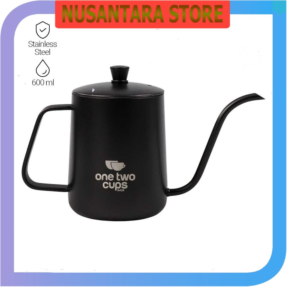 Jual NUSANTARA STORE - One Two Cups Coffee Maker Pot Long Drip Teko Kopi Barista 600ml - 8408 ...