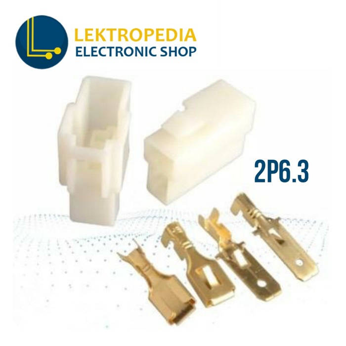 Jual Soket Plastik 2p BESAR + SKUN Motor Kabel Konektor 2pin 2 p pin ...
