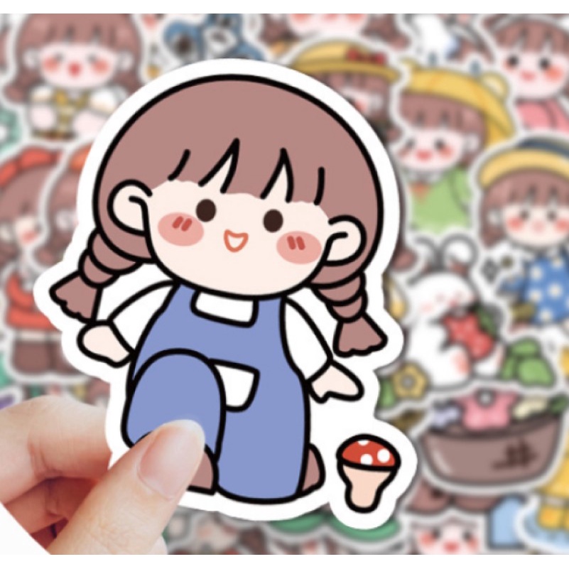 Jual Deco Stiker Gemoy Anak Kartun Girl Korean Style Pakaian isi 50 ...