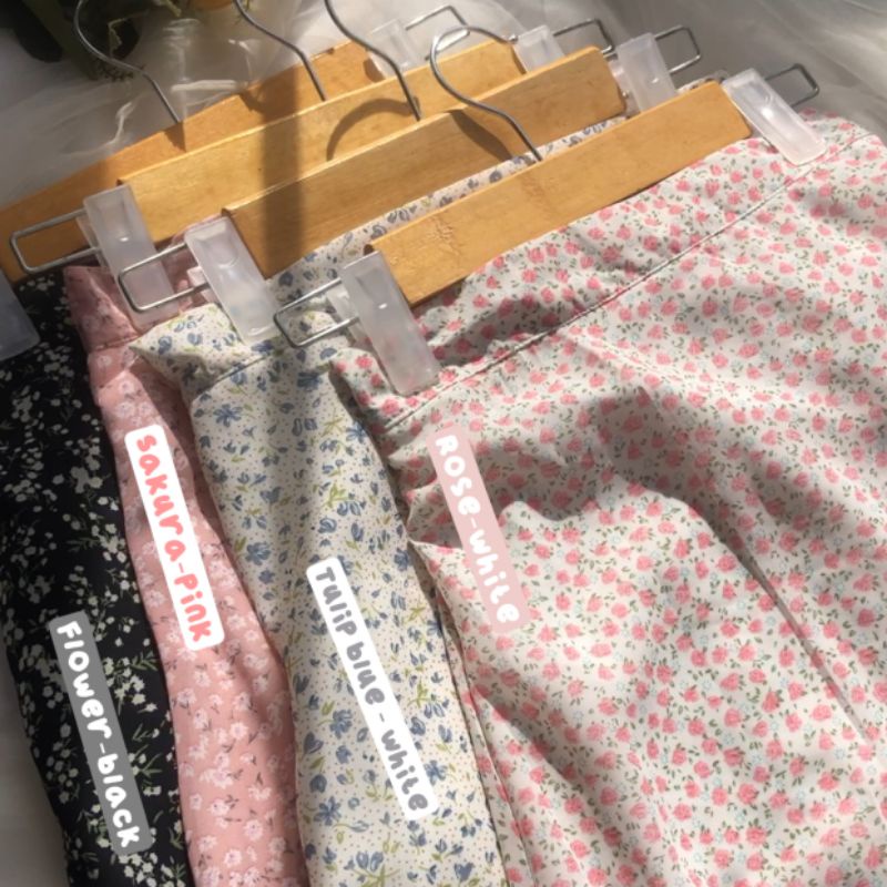 Jual Hana Skirt - Rok Ceruty Baby Doll Mykumiko Floral Bunga - A Line ...
