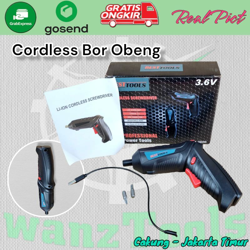 Jual Mesin Bor Obeng Elektrik Cordless Screwdriver Mesin Bor Mini