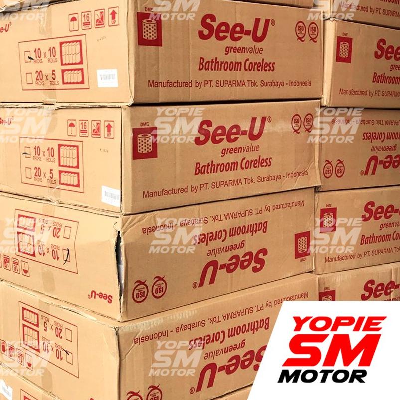 Jual GROSIR 1 DUS Tissue SEE-U SEEU Bathroom Tisu Toilet Roll Coreless ...