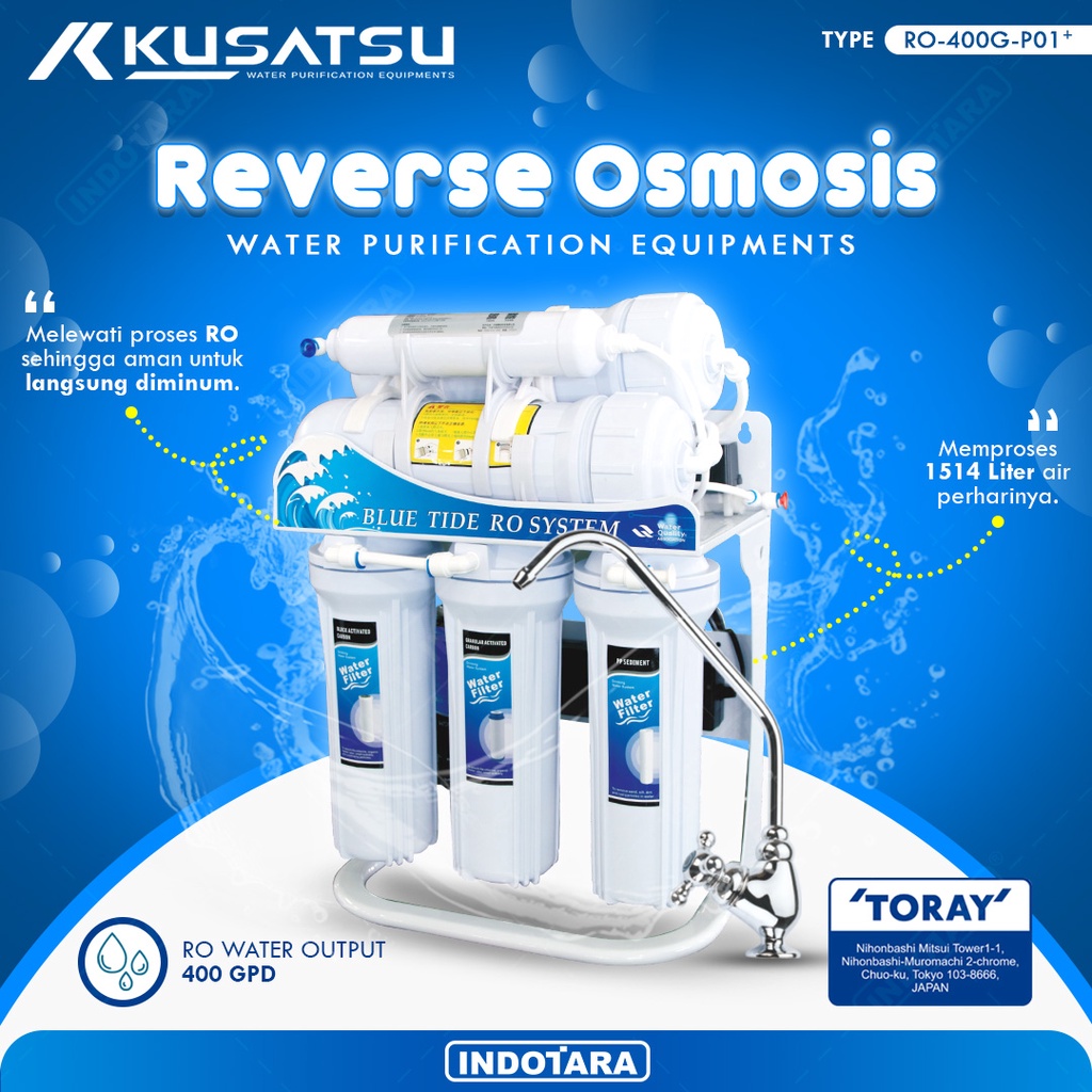 Jual Reverse Osmosis System-Kusatsu RO-400G-P01+ With Auto Flush ...