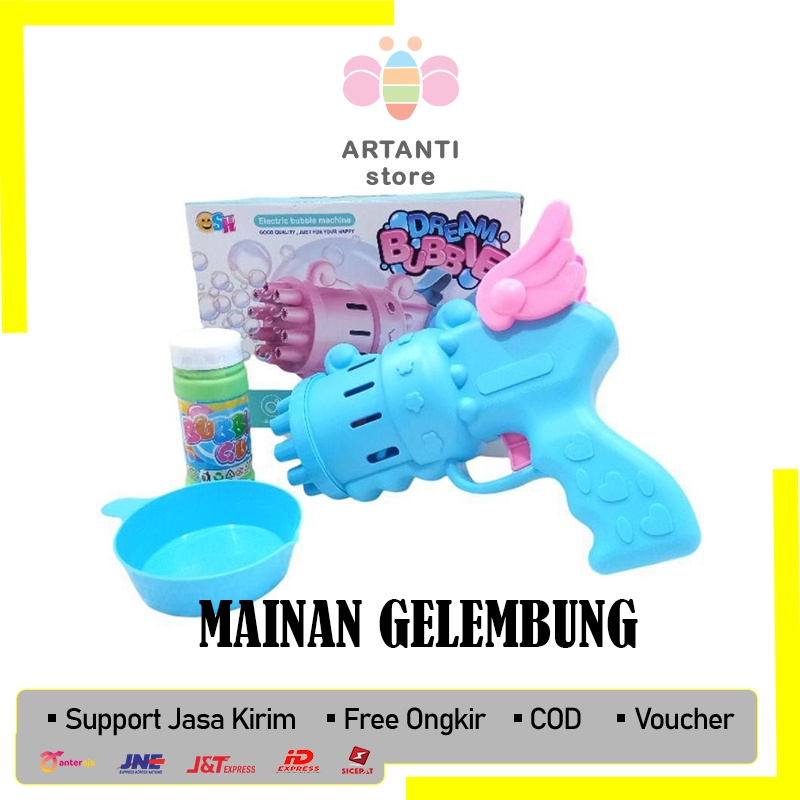 Jual Mainan Anak Pistol Gelembung Sabun Otomatis Dream Bubble | Shopee ...