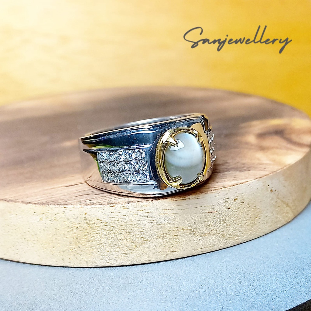 Jual Cincin pria kantoran custom ikat batu mulia akik permata cowok ...