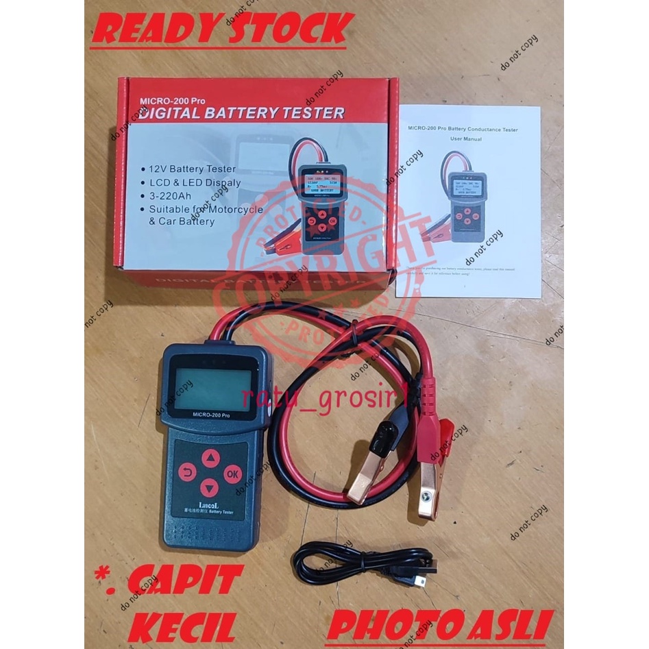 Jual Tester Aki Mobil dan Motor Alat Test Digital Lancol Micro 200 Pro ...