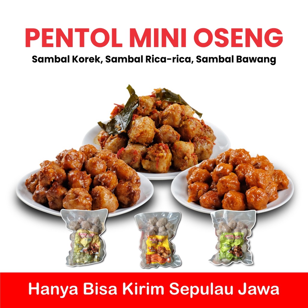Jual PENTOL MINI OSENG MERCON PEDAS GILA NAMPOL FROZEN FOOD PENTOL ...