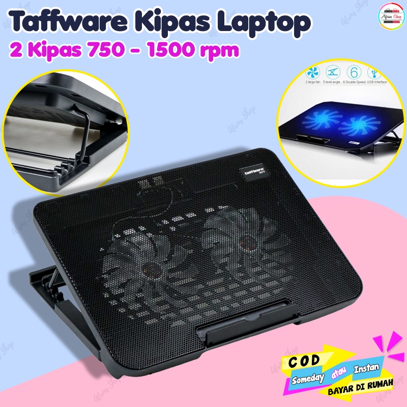Jual Kipas Laptop Cooling Pad Laptop Adjustable Stand 2 Kipas 140mm ...
