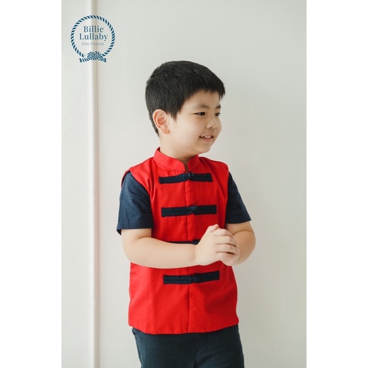 Jual Cheongsam Anak Premium warna Merah Benji Style (Tanpa Lengan ...
