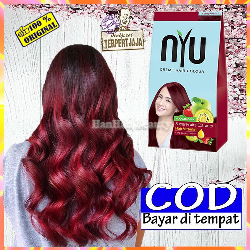 Jual NYU Creme Hair Colour 30ml Cherry Red Tanpa Amonia Cat Rambut ...