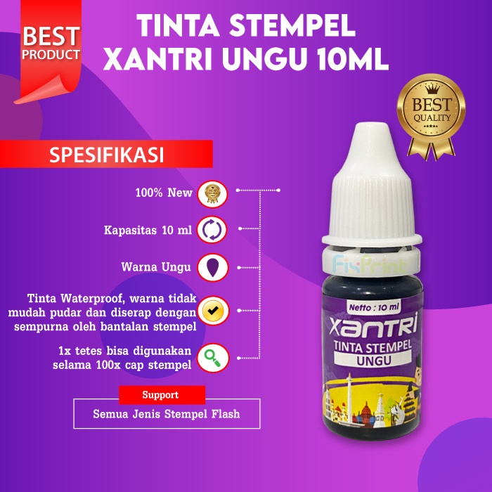 Jual Tinta Stempel Stamp Flash Warna Anti Luntur 10 ml Refill Ink Stamp Stampel HItam Biru Merah ...