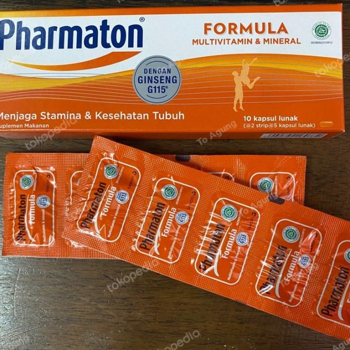 Jual Pharmaton Formula (1 strip isi 5 kapsul). Multivitamin & Mineral ...