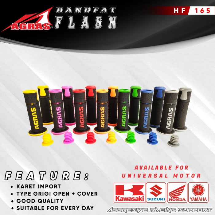 Jual Handfat Handgrip Grip Motor AGRAS FLASH KARET IMPORT Model GERIGI ...