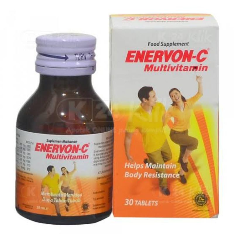 Jual Enervon C Botol isi 30 | Vitamin C | Multivitamin Tubuh | Shopee ...