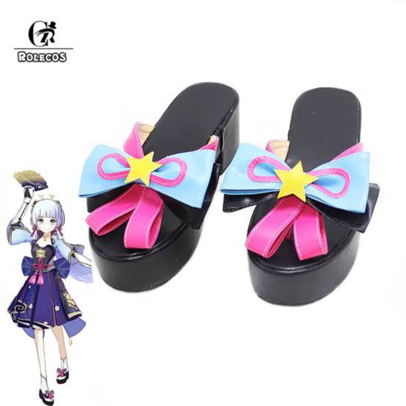 Jual Sandal Cosplay Geta Kamisato Ayaka / Sandal Genshin Impact Shoes ...