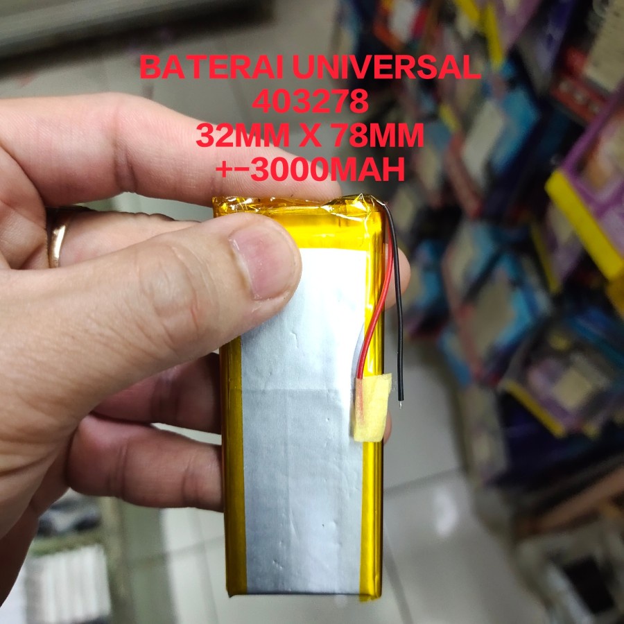 Jual BATERAI UNIVERSAL 403278 32mm X 78mm batt battery mantul | Shopee Indonesia