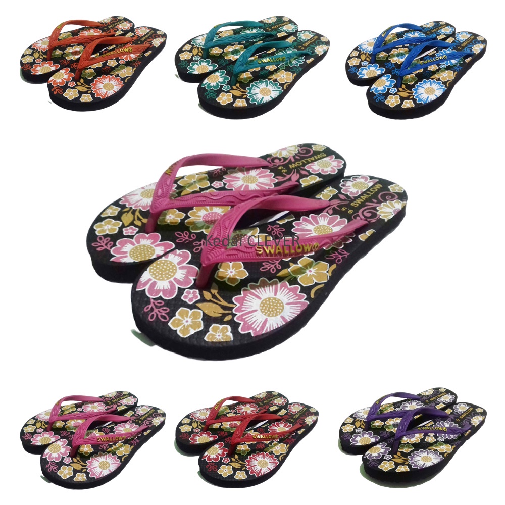 Jual Swallow Floral Sandal Jepit Motif Bunga 043 | Shopee Indonesia