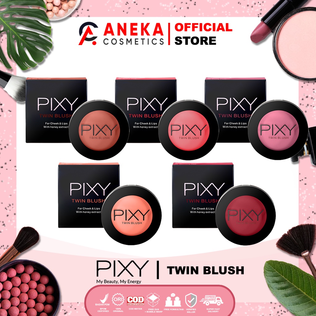 Jual PIXY TWIN BLUSH | POP TERRACOTA | ACTIVE PINK | PRETTY PLUM | NEON ...