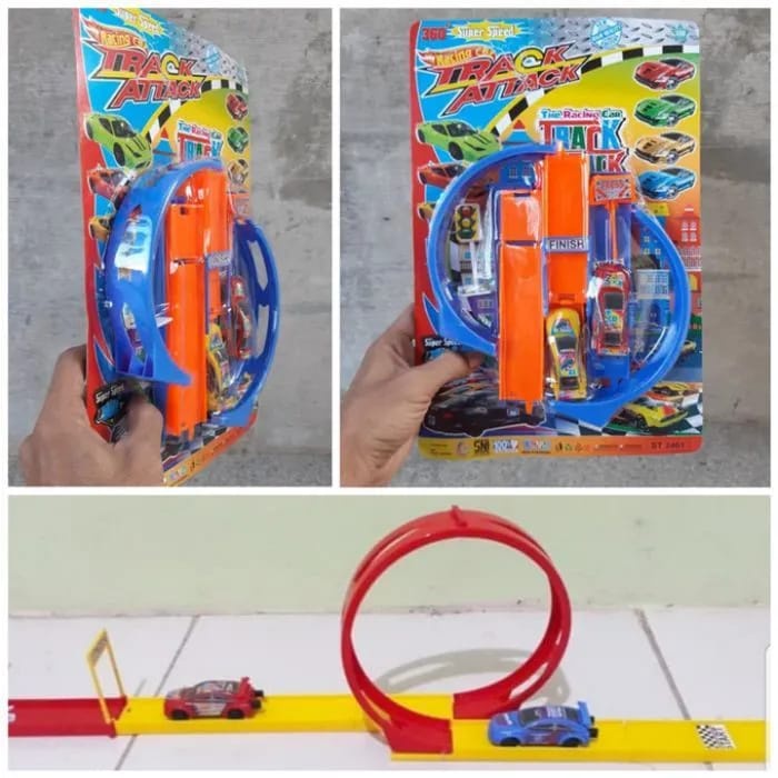 Jual 1 Set Mainan Anak Track Racing Super Speed Full Back - Mainan ...