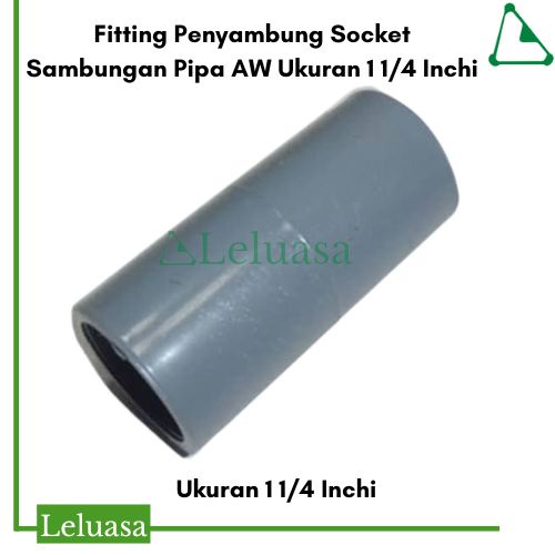 Jual Fitting Penyambung Socket Sambungan Pipa PVC AW Ukuran 1 1/4 Inchi ...