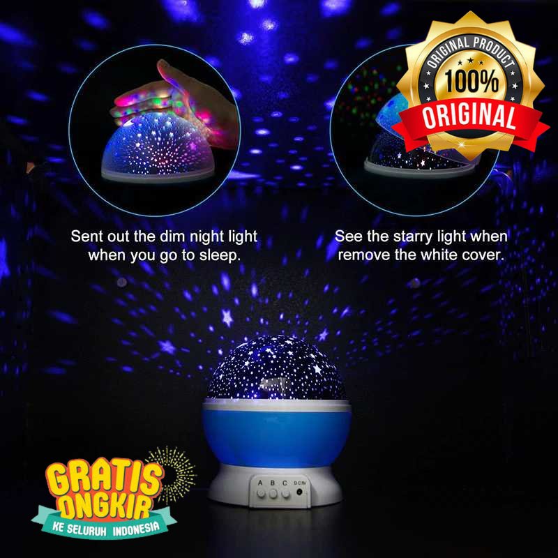 Jual Lampu Tidur Proyektor Bintang Starry Sphere Light RGB - F0265 ...